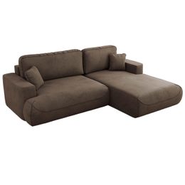 ECKSOFA OVO L Braun Velvet - Rechts Seite
