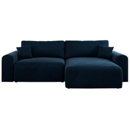 ECKSOFA NELSON Dunkelblau Velvet