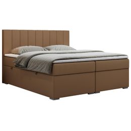BOXBETT LOPE 120/200 - Braun Kunstleder - H3