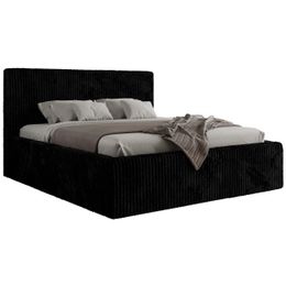 POLSTERBETT TILIANO CLASSIC 200/200 - Schwarz Cord - Multipocket-Matratze