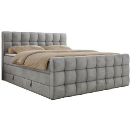 BOXSPRINGBETT ALTIVO KING DUO 160/200 - Hellgrau Velvet - H4