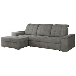 ECKSOFA MADRITO L - Grau Struktur - Links