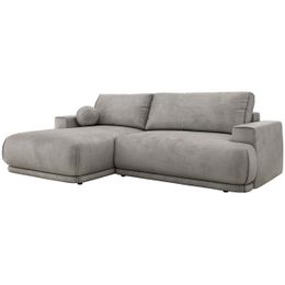ECKSCHLAFSOFA RINA L Hellgrau Velvet - links