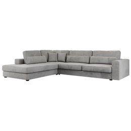 ECKSOFA Savona Hellgrau Velvet - links