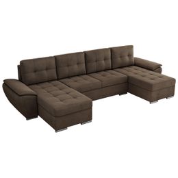WOHNLANDSCHAFT UMBRIA U Braun Velvet