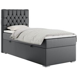 BOXBETT PERA 90/200 Dunkelgrau Kunstleder - H3 - Links Seite