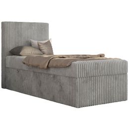 JUGENDBETT TILIO 90/200 - Hellgrau - H3 - Links Seite