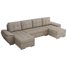 WOHNLANDSCHAFT UMBRIA U Beige Stukture