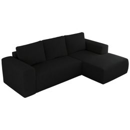 ECKSOFA TRENTINO L Schwarz Boucle - Rechts