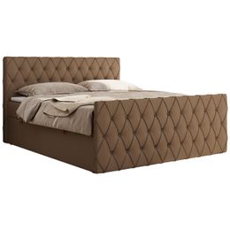 BOXBETT MIREN DUO 120/200 - Braun Kunstleder - H4