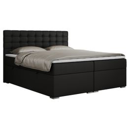 BOXBETT SUSAN 120/200 Schwarz Kunstleder - H3