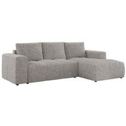 ECKSOFA MONIVA Hellgrau Strukture - Rechts