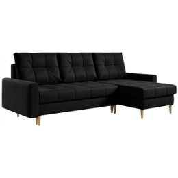 ECKSOFA Astra Schwarz Velvet
