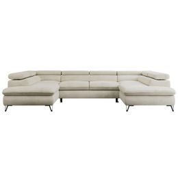 WOHNLANDSCHAFT PEDRO U Velvet Beige