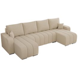 WOHNLANDSCHAFT KIRASSO U Beige Boucle