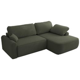 ECKSCHLAFSOFA CUBO L Dunkelgr&uuml;n Boucle - rechts