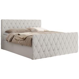 BOXBETT MIREN DUO 140/200 - Wei&szlig; Kunstleder - H4