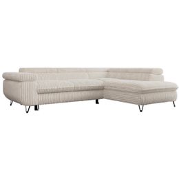 ECKSOFA PEDRO L Beige Cord - Rechts Seite
