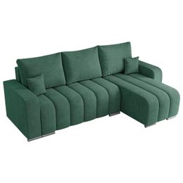 ECKSOFA KIRASSO L Gr&uuml;n Stukture