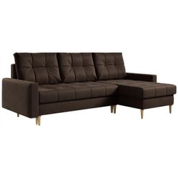 ECKSOFA Astra Braun Velvet