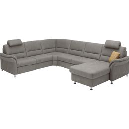 Wohnlandschaft DIE PLANBAR "ZE-EM16033 U-Form, Breite 330 cm", mammut alu, B:330cm T:262cm, 100% Polyester, Sofas, Wohnlandschaft, wahlweise mit Kopfst&uuml;tzen und Bettfunktion