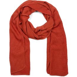 Schal styleBREAKER "Gekreppter Unifarbener Schal", Damen, braun (cognac), Obermaterial: 50% Viskose CV. 50% Baumwolle CO., Modisch, Modet&uuml;cher Schal