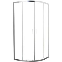 Runddusche Welltime "Summer", silber (chromfarben), B:100cm H:190cm T:100cm, Duschkabinen, Hohe 190 cm, 6mm ESG, Easy Clean, verbessertes Rollensystem