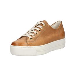 Sneaker Paul Green "Paul Green Sneaker Glattleder", Damen, Gr. 42, cuoio, Glattleder, Schuhe Sneaker