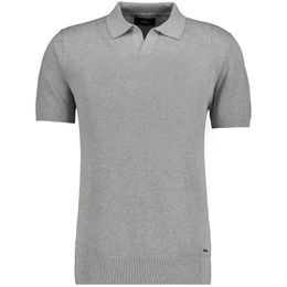 Poloshirt Ragman, Herren, Gr. L, steingrau, Feinstrick, Baumwolle, regular fit, ohne Ausschnitt, Shirts
