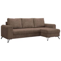 ECKSOFA Hugo Cord Hellbraun