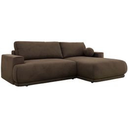 ECKSCHLAFSOFA RINA L Braun Velvet - rechts