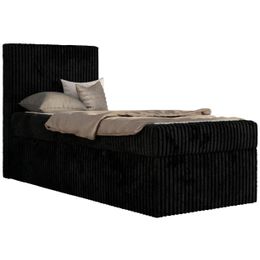 JUGENDBETT TILIO 90/200 - Schwarz - H4 - Links Seite
