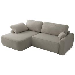 ECKSCHLAFSOFA CUBO L Hellgrau Boucle - links
