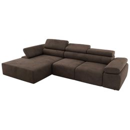 ECKSOFA RILASSO L Braun Velvet - links