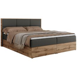 BOXBETT ALBERO 2 - 120/200 Dunkelgrau Kunstleder - H3