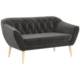 SOFA Pirs 2 Sitzer Velvet Grau