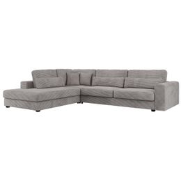 ECKSOFA Savona Grau Cord - links