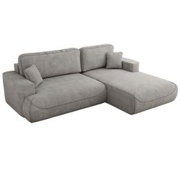 ECKSOFA OVO L Hellgrau Struktur - Rechts Seite