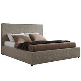 POLSTERBETT CORIVO CLASSIC 160/200 - Grau Strukture - Schaum-Matratze