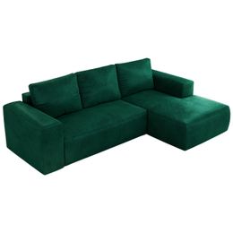 ECKSOFA TRENTINO L Dunkelgr&uuml;n Velvet - Rechts