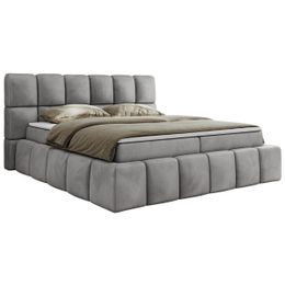 BOXBETT NIRA 120/200 - Hellgrau Velvet - H3