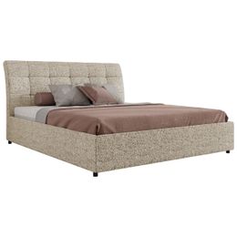 POLSTERBETT GALA CLASSIC 200/200 - Beige Strukture - Schaum-Matratze