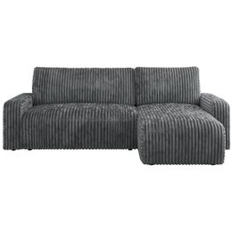ECKSOFA ARGOS Dunkelgrau Cord