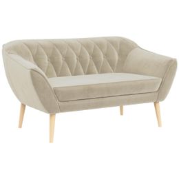 SOFA Pirs 2 Sitzer Velvet Beige