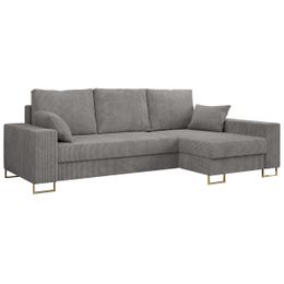 ECKSOFA Dorian Cord Hellgrau