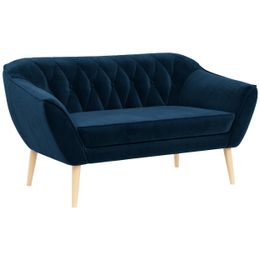 SOFA Pirs 2 Sitzer Velvet Dunkelblau