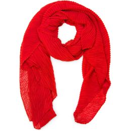 Schal styleBREAKER "Gekreppter Unifarbener Schal", Damen, rot, Obermaterial: 50% Viskose CV. 50% Baumwolle CO., Modisch, Modet&uuml;cher Schal