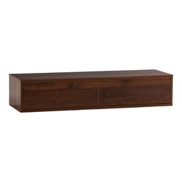 KONSOLENTISCH schwebender Auri 2 schubladen Walnuss-Optik
