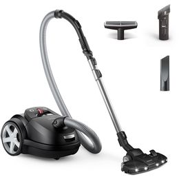 Philips Bodenstaubsauger "XD8122/10 8000 Series", schwarz (tiefschwarz matt), B:32cm H:28cm T:47cm, Bodenstaubsauger