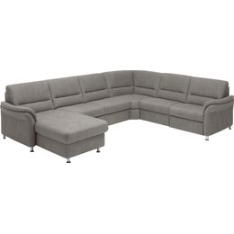 Wohnlandschaft DIE PLANBAR "ZE-EM16033 U-Form, Breite 330 cm", mammut alu, B:330cm T:262cm, 100% Polyester, Sofas, Wohnlandschaft, wahlweise mit Kopfst&uuml;tzen und Bettfunktion